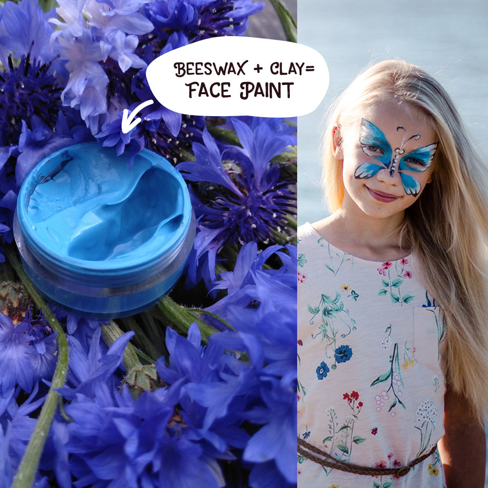 BioKidd Natural Face Paint, 5 Water Based Colours